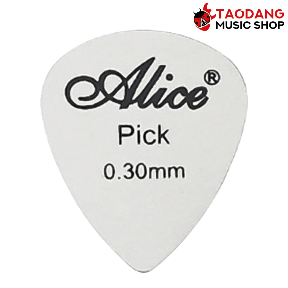 ปิ๊กกีต้าร์ Alice STEEL GUITAR PICK .3MM AP100S3 - เต่าแดง