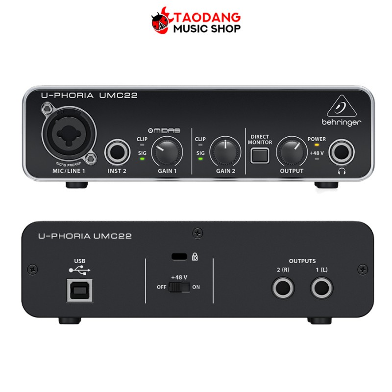 ออดิโออินเตอร์เฟส Behringer รุ่น UMC2 - เต่าแดง