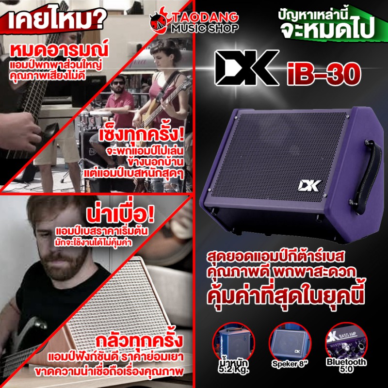 แอมป์เบส DK Technology iB-30 สี Purple - เต่าแดง