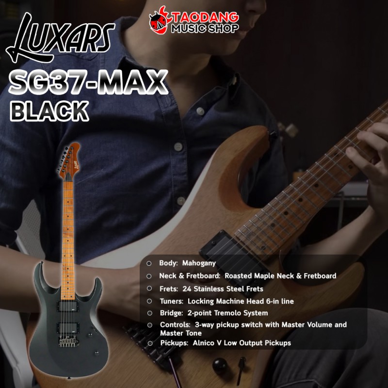 กีต้าร์ไฟฟ้า Luxars SG37 Max สี Black - เต่าแดง