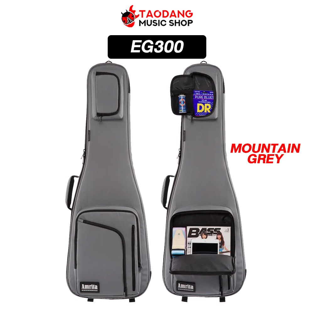 กระเป๋ากีต้าร์ไฟฟ้า Moonwalk EG300 สี Mountain Grey - เต่าแดง