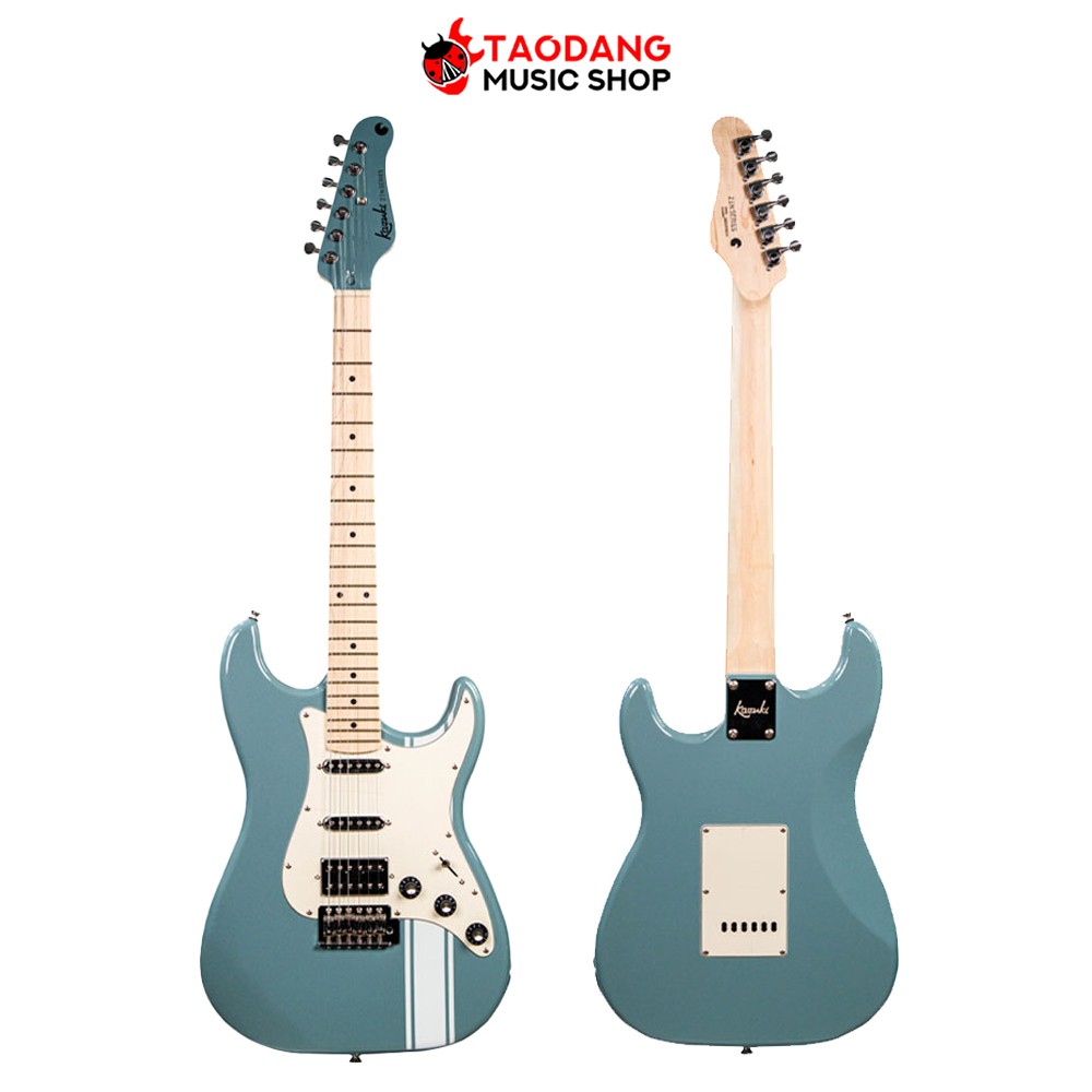 Kazuki ZEN Series Ash Green Blue Gray Stripe Electric Guitar | Taodang